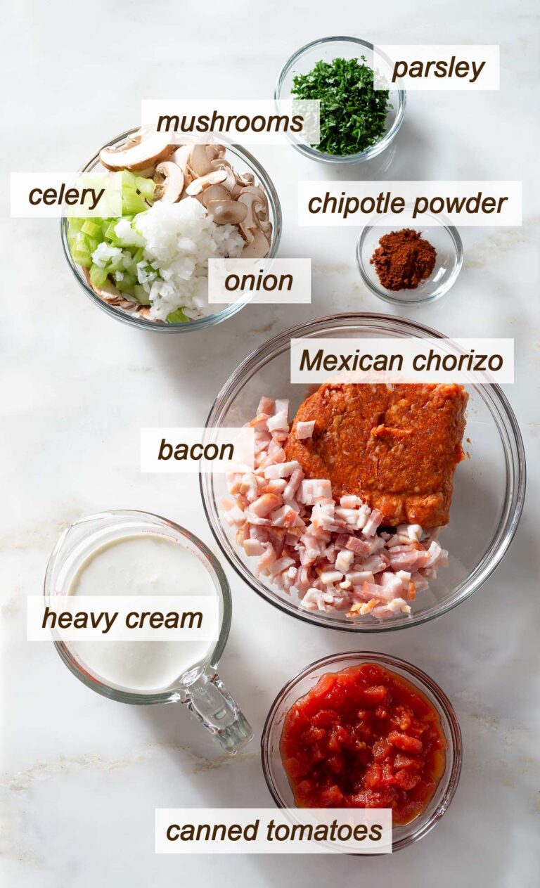 Bacon and Chorizo Pasta Sauce