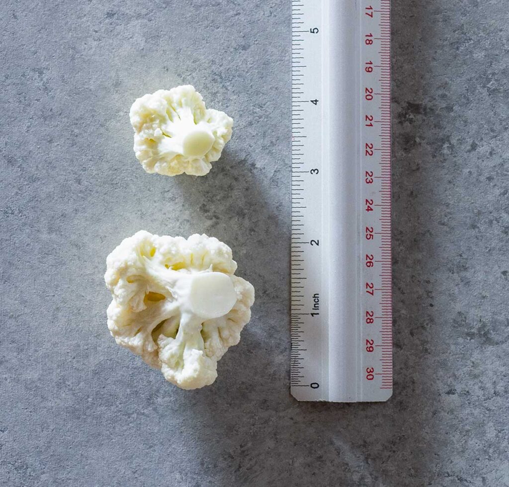 Cauliflower to Cups Conversion